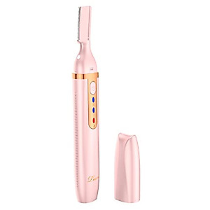 leuxe Eyebrow Trimmer and Facial Hair Remover Cordless Hair Remover for Face,Lips,Armpit,Portable Rechargeable Bikini Shaver (Pink)
