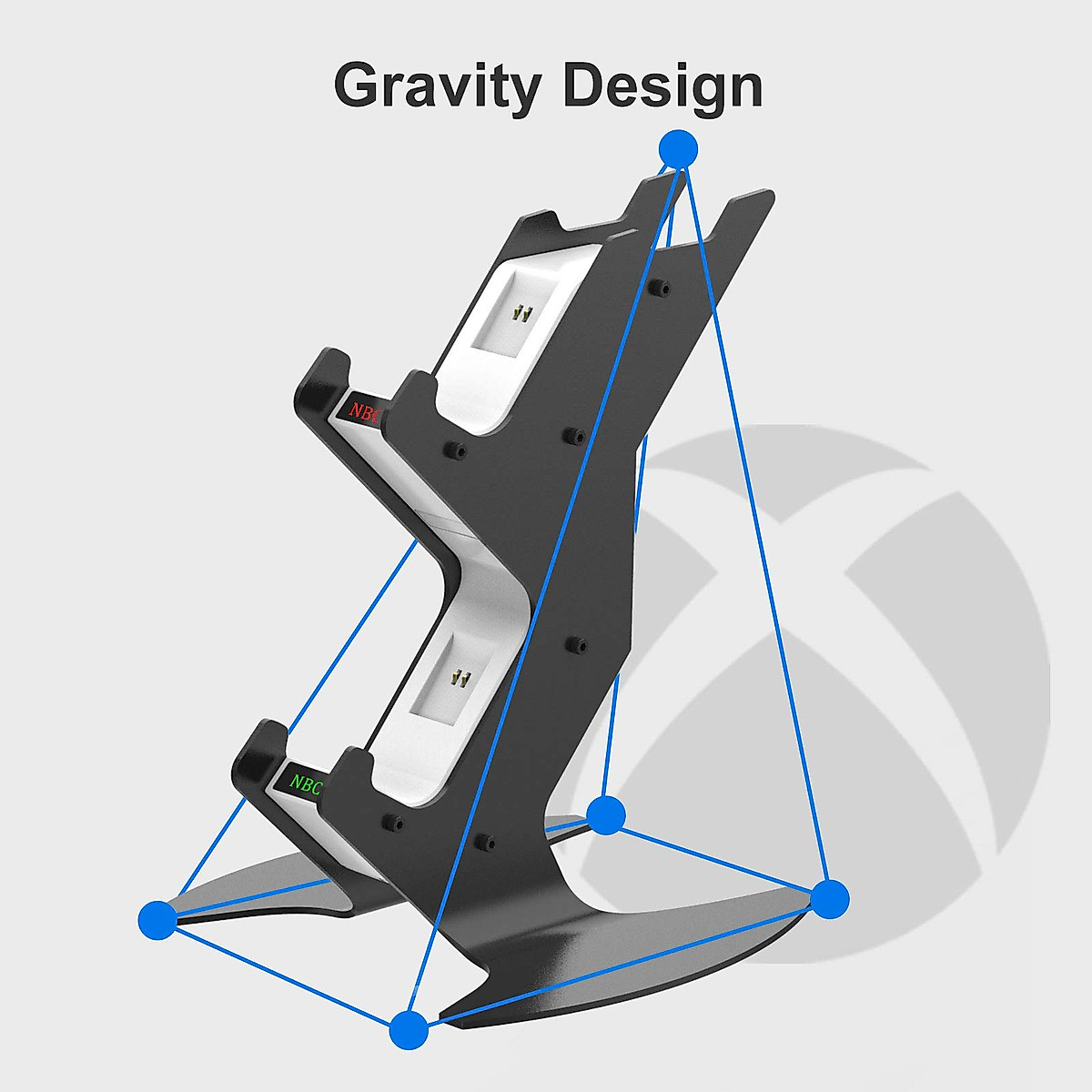 Controller Charger Dock Station for Xbox One, Fast-Speed Dual Charging Dock/Headset Controller Stand- Included 2x850 mAh Rechargeable Battery Packs (White)