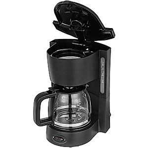 Amazon Basics 5-Cup Drip Coffeemaker with Glass Carafe and Reusable Filter, Black