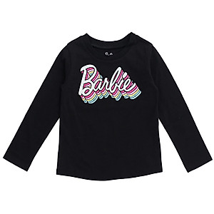 Barbie Little Girls 3 Pack T-Shirts Pink/Black 7-8