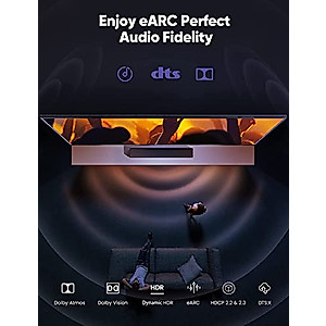 Snowkids 8K HDMI Cable 2.1 10FT/3M 48Gbps, 48Gbps High Speed 3D 8K60 4K120 144Hz Braided HDMI Cord eARC HDR10 HDCP 2.2&2.3 Compatible with Roku TV/PS5/HDTV/Blu-ray Black