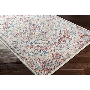 Livabliss Odelia Vintage Bohemian Area Rug,6'7" x 9',Blush/Yellow