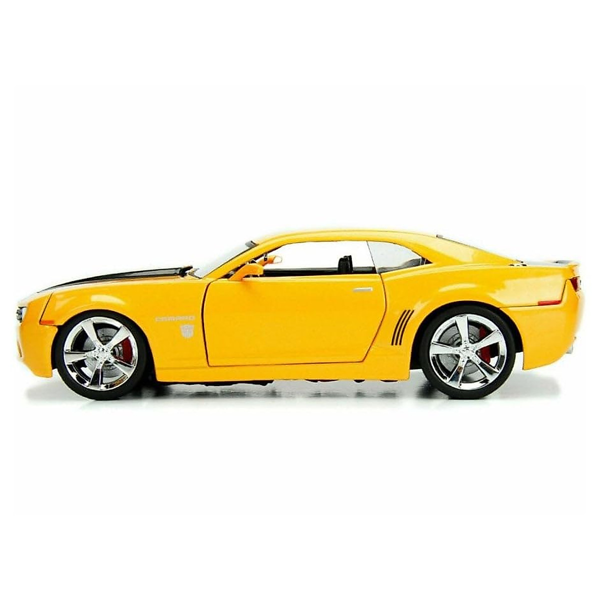 Transformers 1:24 Bumblebee 2006 Chevy Camaro Die-Cast Car w/Robot on Chassis & Collectible Coin, Toys for Kids and Adults