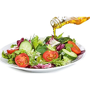 B SEPOR 6 Pack 1000ml Clear Quadra PET Empty Bottles 1 Quart Olive Oil Plastic Bottle with Caps (33.8 Fl Oz) - Long Neck Square Wine Bottles for Plant Watering Globe