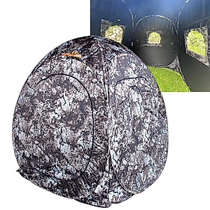 THUNDERBAY 60" x 60" Pop-Up Ground Blind for Deer Turkey Duck Hunting, Bow Hunting, Digital Camo