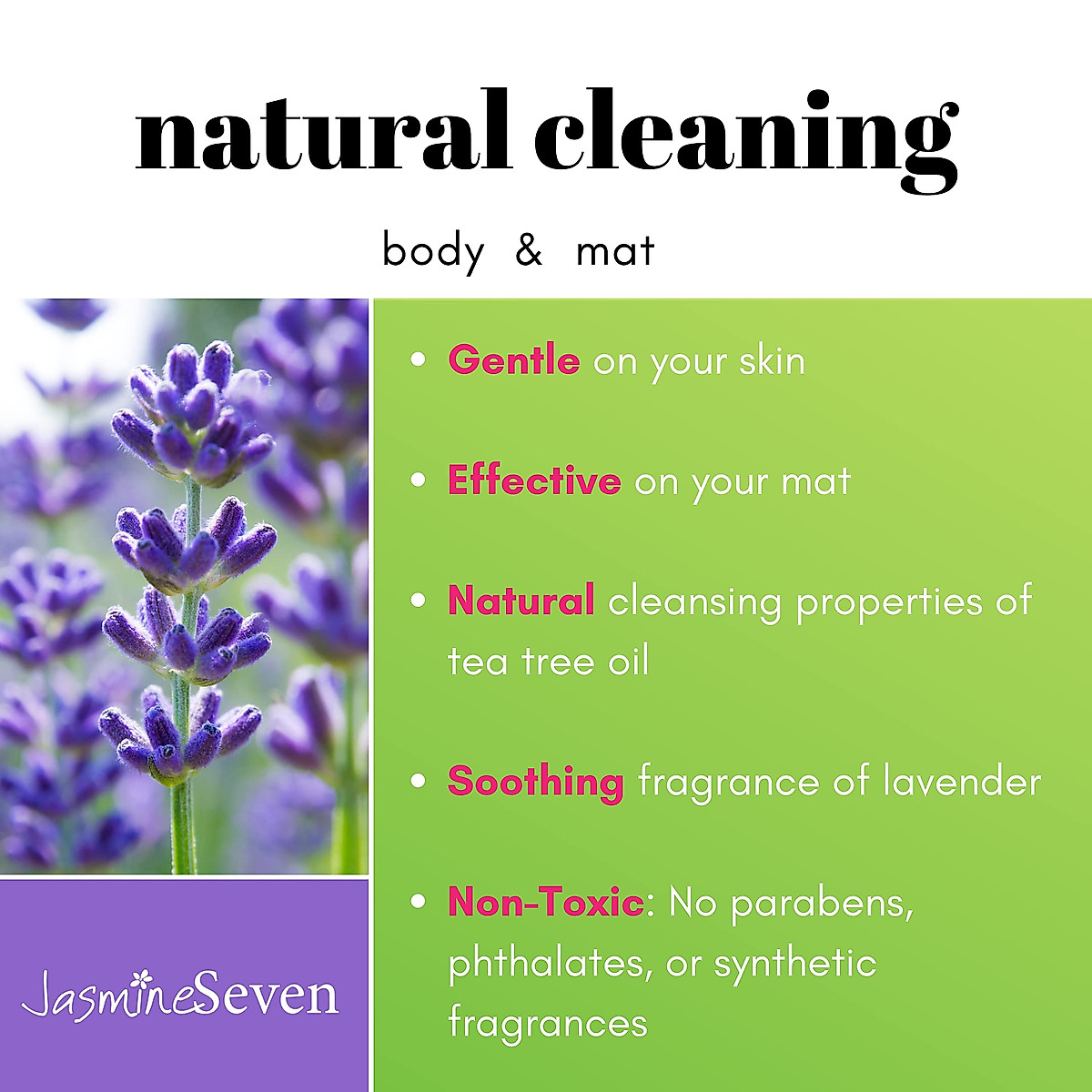 Yoga Wipes for Mat and Body - Bulk CASE of 6 - Natural Lavender and Tea Tree - by Jasmine Seven - for Studio, Gym, Spa, Fitness