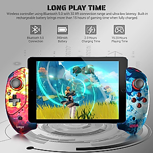 arVin Wireless Gaming Controller for iPad/Mini/Air/Samsung Galaxy Tab/HUAWEI MatePad/Yoga Tab[within 5-11"] Gamepad Joystick for iPhone 15/14/13 Pro Max/Galaxy 23/22/21/PC/Call of Duty Mobile/Genshin