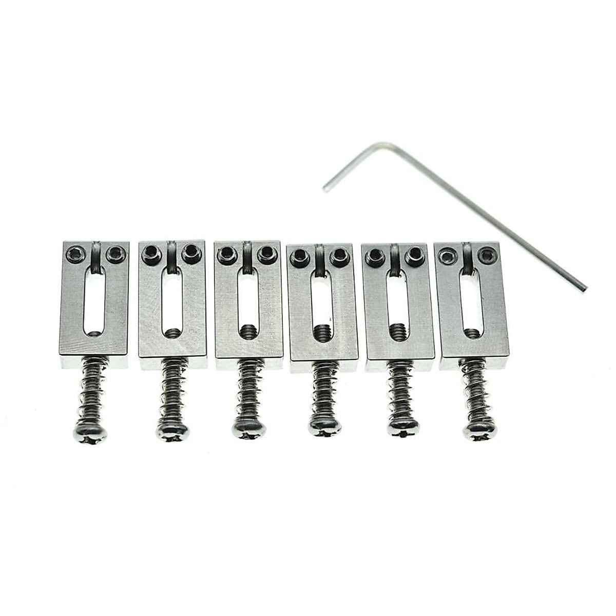 Dopro Upgraded Version Solid Stainless Steel Guitar Bridge Saddles 10.5mm for Stratocaster or Telecaster