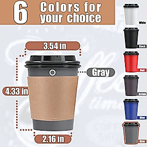 Luckypack Disposable Coffee Cups To Go with Travel Lids Sleeves and Straws 100% Biodegradable & Compostable Pla Eco Friendly Paper Coffee Cups 100 Sets of 12 oz