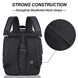 Clearworld Heavy Duty Mesh Backpack, Semi-Transparent Mesh College Backpack with Padded Shoulder Straps, Lightweight Casual Daypacks for Beach Gym Travel