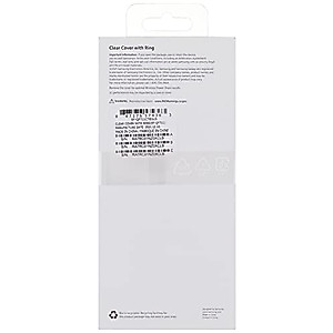 Galaxy Z Flip 3 Phone Case, Clear Protective Cover with Ring, Heavy Duty, Shockproof Smartphone Protector, US Version, Transparent