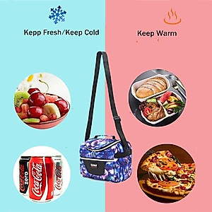 SAMERIO Lunch Box for Kids Insulated Lunch Bag for Boys Girls Cooler Tote Reusable Bento Bags Smooth Zipper& Lightweight Lunch Boxes for Children Student with Adjustable Strap
