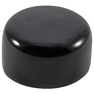 Caplugs 99390159 Plastic Round Cap VC-600-8, Vinyl, Cap ID 0.600" Length 0.500", Black (Pack of 60)
