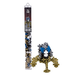 PLUS PLUS - Apollo 11 Space Playset Bundle - Space Mini Maker Tubes and Baseplate Builder - Construction Building STEM | STEAM Toy, Interlocking Mini Puzzle Blocks for Kids