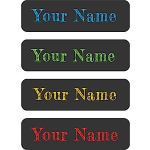 Custom Waterproof Dishwasher Safe Kid Name Labels for Daycare(128 Pack), Camp, School Supply, Baby Bottles, Lunch Boxes and Cups, Travel. Cute Personalized Design Name Stickers (Pattern 18)
