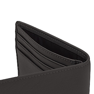 Leatherology Black Onyx Thin Bifold Wallet - Slim silhouette, Ample storage, Hidden interior pocket