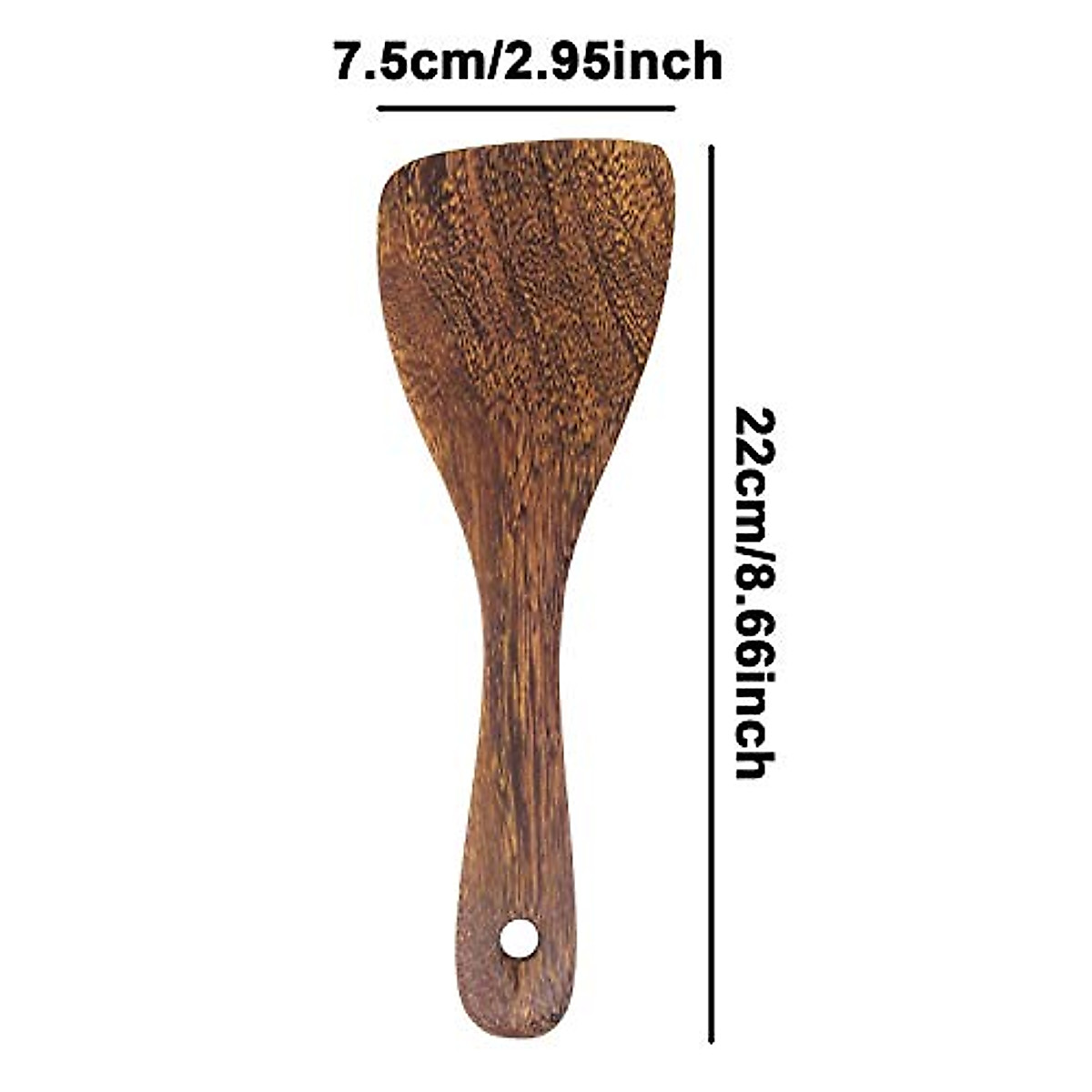 Honbay 2PCS Wooden Rice Spoon Rice Paddle Rice Cooker Spatula Kitchen Cooking Spoons for Kitchen (oblique head)