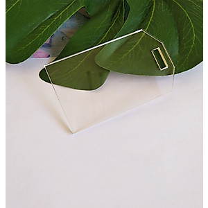 10pcs Acrylic Laser Cut Reserved Tags，Luggage Tag Wedding Place Cards，Acrylic Reserve Seating Tag，Blank Acrylic Keychain (Clear)