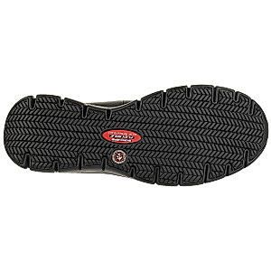 Skechers Women's Sure Track Work Shoes, Black Leather, 7