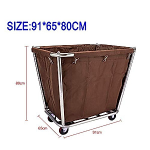 Mobile Linen Car for Hotel/Lobby, Detachable Stainless Steel Storage Cart with Universal Wheel, Can Load 100Kg, PIBM