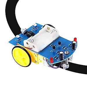 MiOYOOW Practice Soldering Learning Electronics DIY Kit Smart Car TT Motor Soldering Project Kits Line Following Robot Beginners DIY Electronics Education School Competition