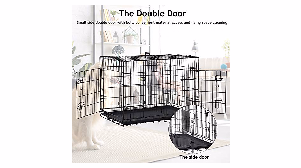 48" XXL Dog Cage for Large Dogs - Secure & Easy Setup