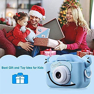 Camera for Girls and Boys, Gift for Christmas, Digital Dual Camera 2.0 Inches Screen 20.0MP Video Camcorder Anti-Drop Children Selfie Cartoon Camera Toys for Gift - 32GB Memory Card Included