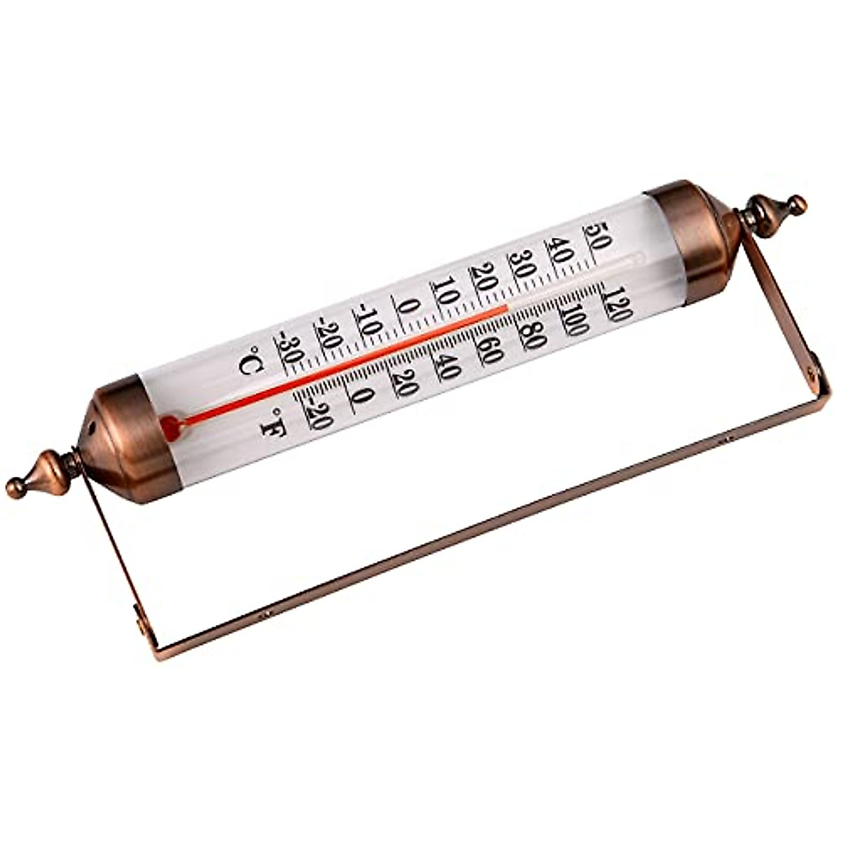MIKSUS 10.2" New Premium Steel Thermometer Indoor Outdoor Decorative (Upgraded Accuracy and Design)