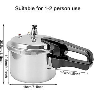 Pressure cooker,Aluminum Alloy pressure pot,safety and durable small pressure cooker,3L Mini pressure canner for Gas Stove Induction Cooker (3 Liters)
