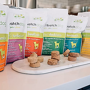 Smallbatch Pets Freeze-Dried Premium Raw Food Diet for Dogs, Duck Recipe, 14 oz, Made in The USA, Organic Produce, Humanely Raised Meat, Hydrate and Serve Patties, Single Source Protein, Healthy