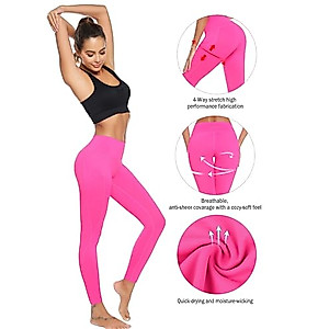 Auu High Waisted Leggings with Pockets Workout Leggings for Women Stretch Yoga Pants Buttery Soft