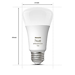 Philips Hue 2-Pack White and Color A19 Medium Lumen Smart Bulb & Smart Dimmer Switch and Remote, Installation-Free, Smart Home, Exclusively for Philips Hue Smart Lights (2021 Version), White (562777)