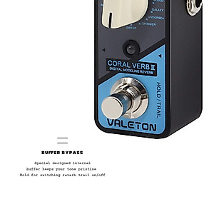 VALETON Coral Verb II Digital Reverb Guitar Effects Pedal