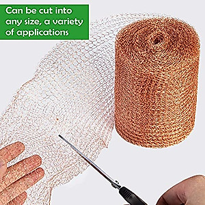 Copper Mesh Roll for Mice Rat Rodent Repellent, Sturdy 32 Feet Copper Wool Mouse Trap for Bat Snail Bird Control with Packing Tool