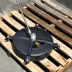 EDOU DIRECT Pressure Washer Surface Cleaner 15" with wheels | Composite | HEAVY DUTY | 4,000 PSI Max Working Pressure | Includes: 2 Pressure Washer Extension Wand Attachment