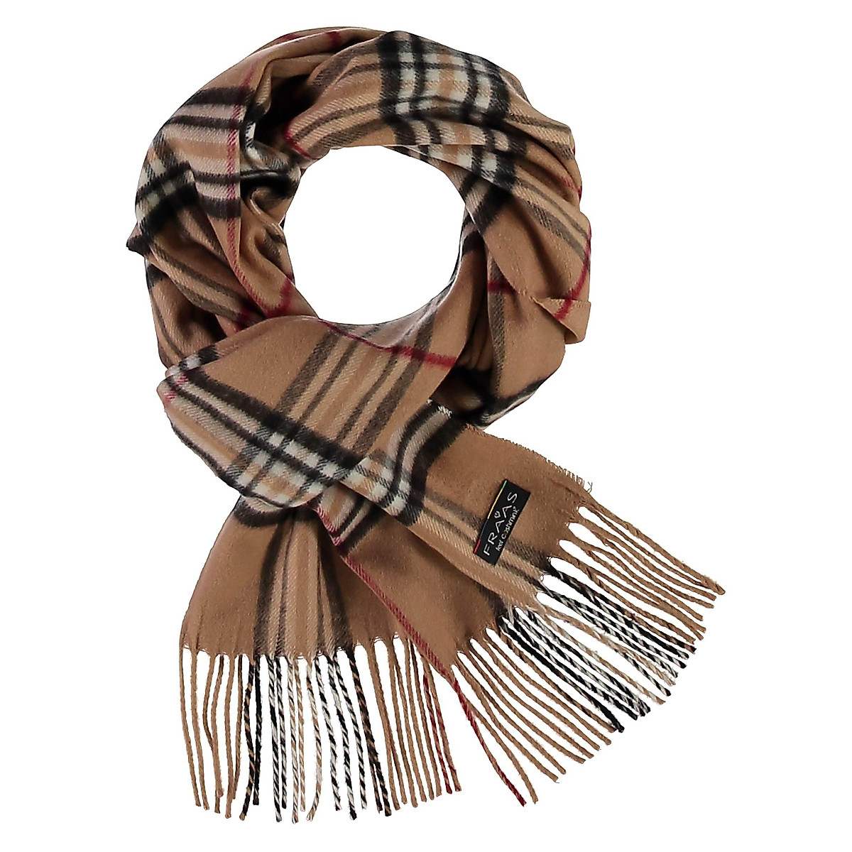 Fraas Cashmink Scarf for Men & Women - Plaid or Solid Color - Warm & Softer than cashmere - Made in Germany - 12x71in
