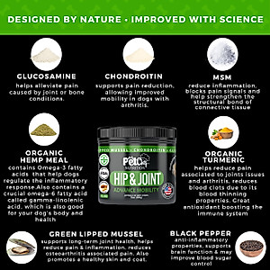 Pet Chef Advanced Dog Hip & Joint Supplement Treat - Glucosamine, Chondroitin & Turmeric MSM Breeds-Reduce Pain, Inflammation & Arthritis. Super Dog Hip & Joint Treat. Renews All Dogs.