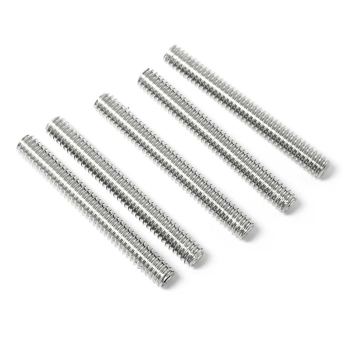 Pro Bamboo Kitchen 5pcs 1/4-20 x 2" Hexagon Hex Socket Set Screws 304 Stainless Steel Full Thread Cup Point Grub Screws