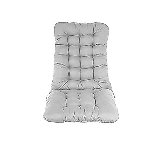 Rocking Chair Cushion,Indoor/Outdoor Rocking Chair Cushions Set Non-Slip Seat/Back Chair Cushion,Patio Chair Cushion with Ties Patio Chaise Lounger Swing Bench Cushion for Patio Furniture (Gray)