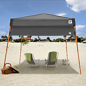 E-Z UP Recreational Half Wall, Fits Angled Leg 10' x 10' Canopy, Truss Clips and Storage Bag, Steel Gray (Canopy/SHELTER NOT Included, NO Poles)