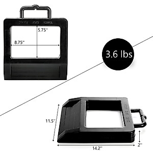 Yesland 2 Pack Rubber Pallet Jack Chock, 14.2 x 11.5 x 2 Inch Heavy Duty Pallet Truck Stopper Black Wheel Stop Chock for Truck Pallet Jack