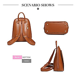 Tom Clovers Women Leather Backpack Daypack Casual Fashion Bag MINI Backpack for Women for Ladies Girls