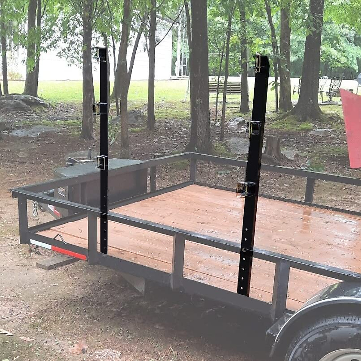 ECOTRIC Heavy Duty 3-Place Edgers Gas Weeder Trimmer Rack Holders for Open Landscape Trailer