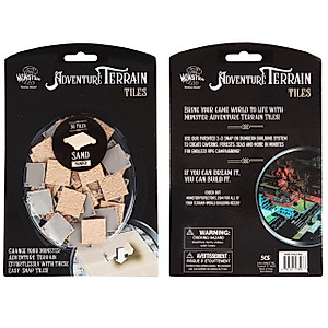 Monster Adventure Terrain- Sand Tiles- 50pc Hand-Painted 1x1 - Tile Set- Easy Snaps Creates Amazing Tabletop Terrain in Minutes- Compatible with DND Dungeons Dragons, Pathfinder, All RPG Games