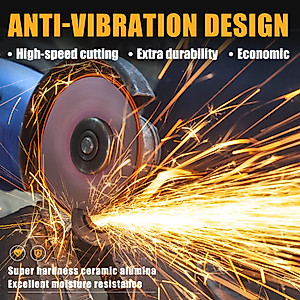 SKILFUL Cut Off Wheels 50 Packs, 4 1/2 inch Ultra Thin Cutting Wheels Anti-vibration Angle Grinder Cutting Discs for Metal and Stainless Steel Cutting