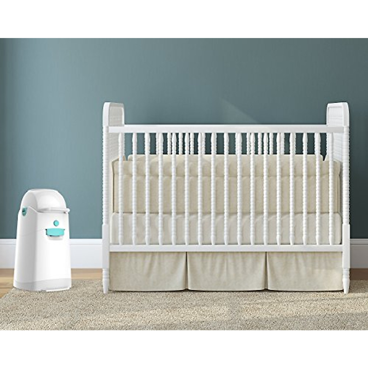 Creative Baby Tidy Diaper Pail, Pearl, Pearl/Blue/White/Gray, One Size, 1 Count (Pack of 1)