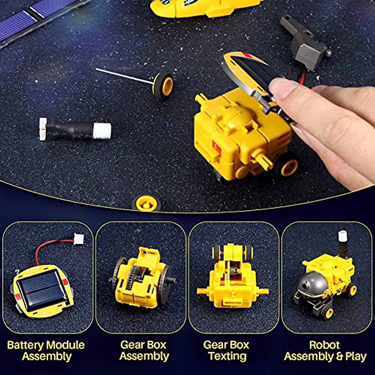 STEM Projects for Kids, Science Kits for Boys, Solar Space Toys Gifts for 8-14 Year Old Teen Boys Girls, 120Pcs Building Experiments Robots for Teenage Ages 9 10 11 12.