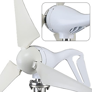 Smaraad 600W 24V Wind Turbine Generator 3 Blade, Wind Generator Kit with Charge Controller for Home, RV, Hybrid Solar Wind System