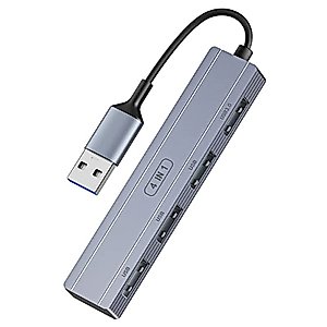 USB 3.0 Hub Splitter, TargetGo 4-Port USB Extender Ultra-Slim Data Hub Suitable for Computer or Laptop, Extend More USB A Devices Like Mouse, Keyboard, Flash Drive, Mobile HDD, Microphone and More.