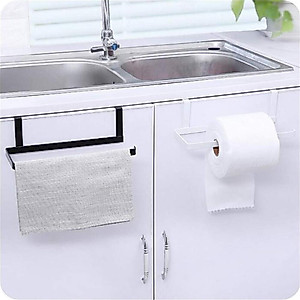 Paper Towel Holder Stainless Steel Under Cabinet Paper Rolls Rack Organizer Kitchen Paper Hanger Sink Roll Towel Holder Hanger Over The Door Kitchen Roll Holder Hanging Organizer Kitchen Storage Hook